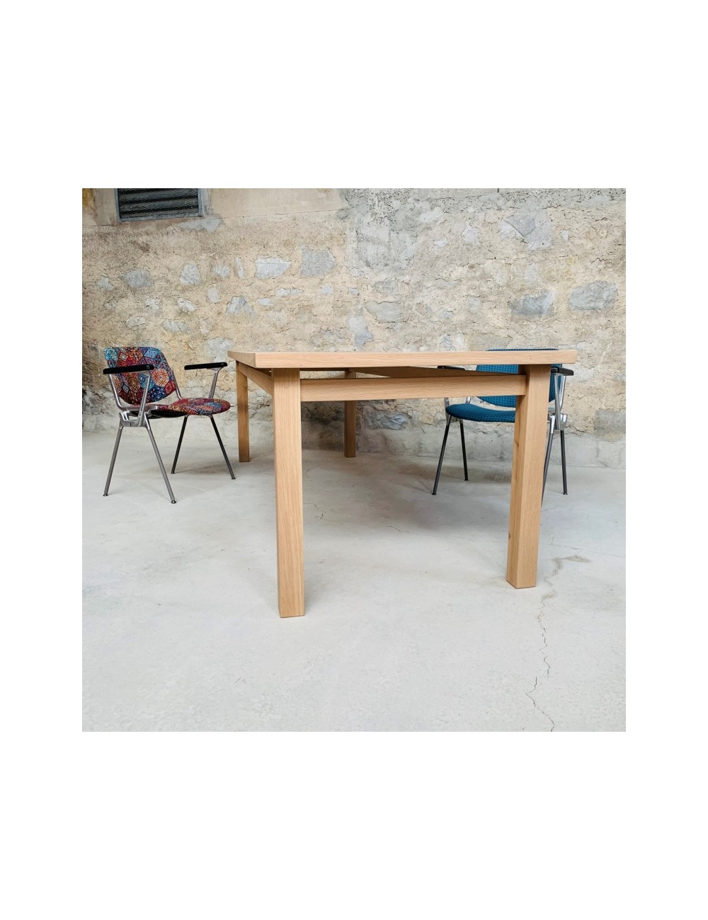Grande table de salle à manger Design Vintage 10-12 personnes chêne ...